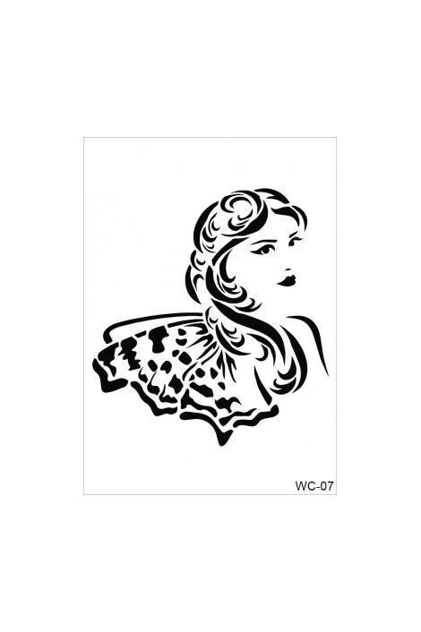 Woman Collection A4 Stencil 07