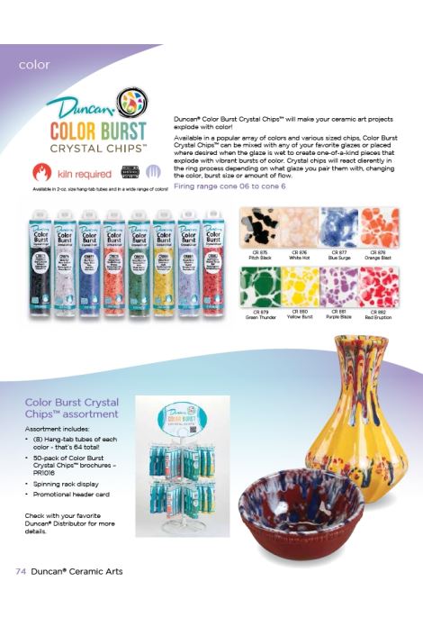 Color Burst Crystal Chips Orange Blast